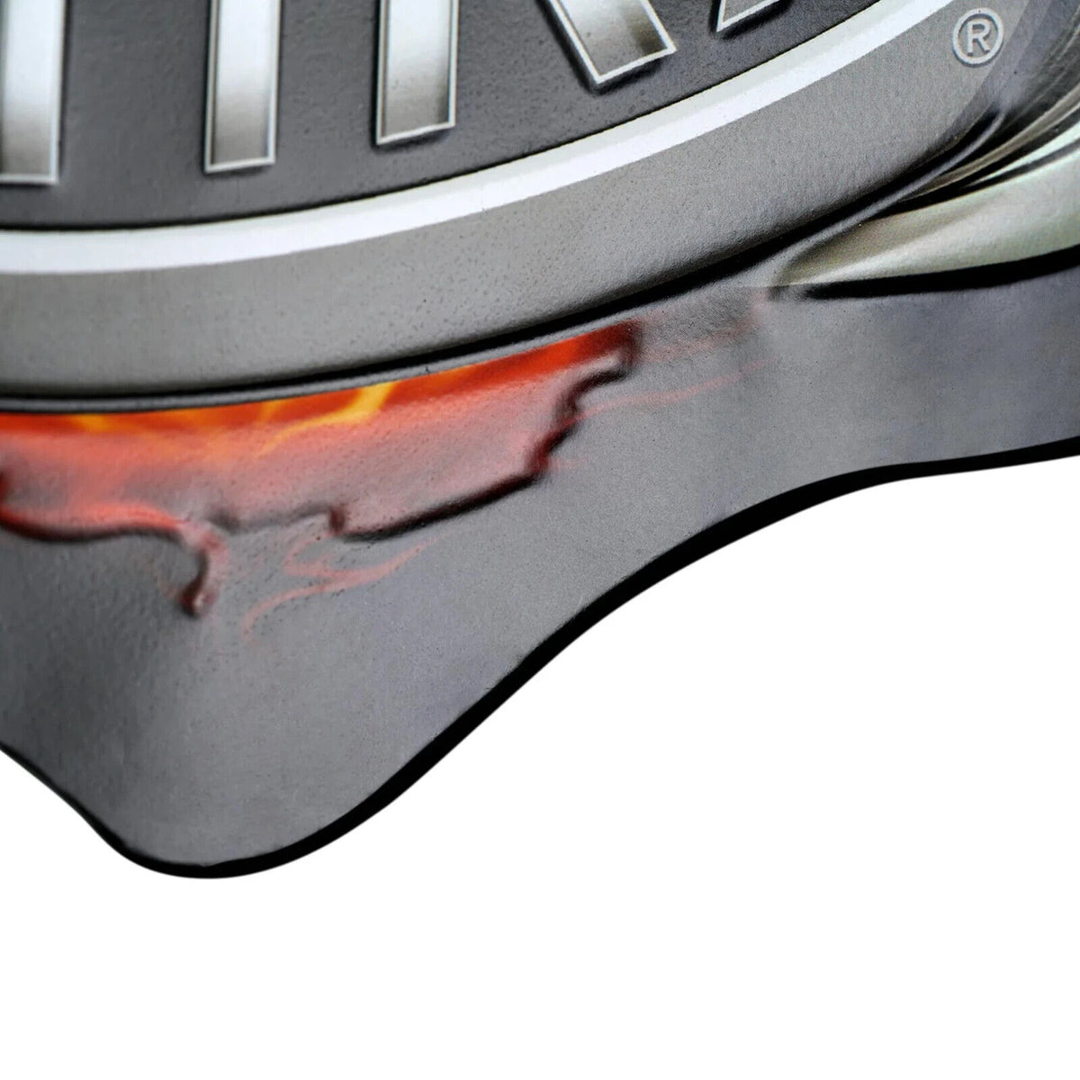 NHRA Logo Flames & Racing Tailpipes Shaped & Embossed 17" Vintage Insp ...