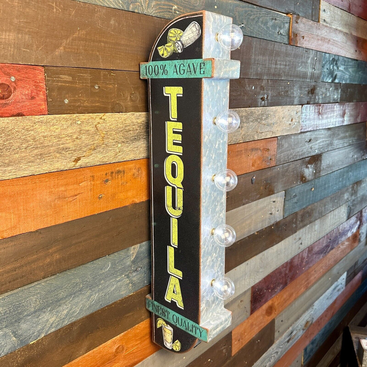 Tequila LED Sign 25" Double Sided Marquee Vintage Retro Off The Wall D ...