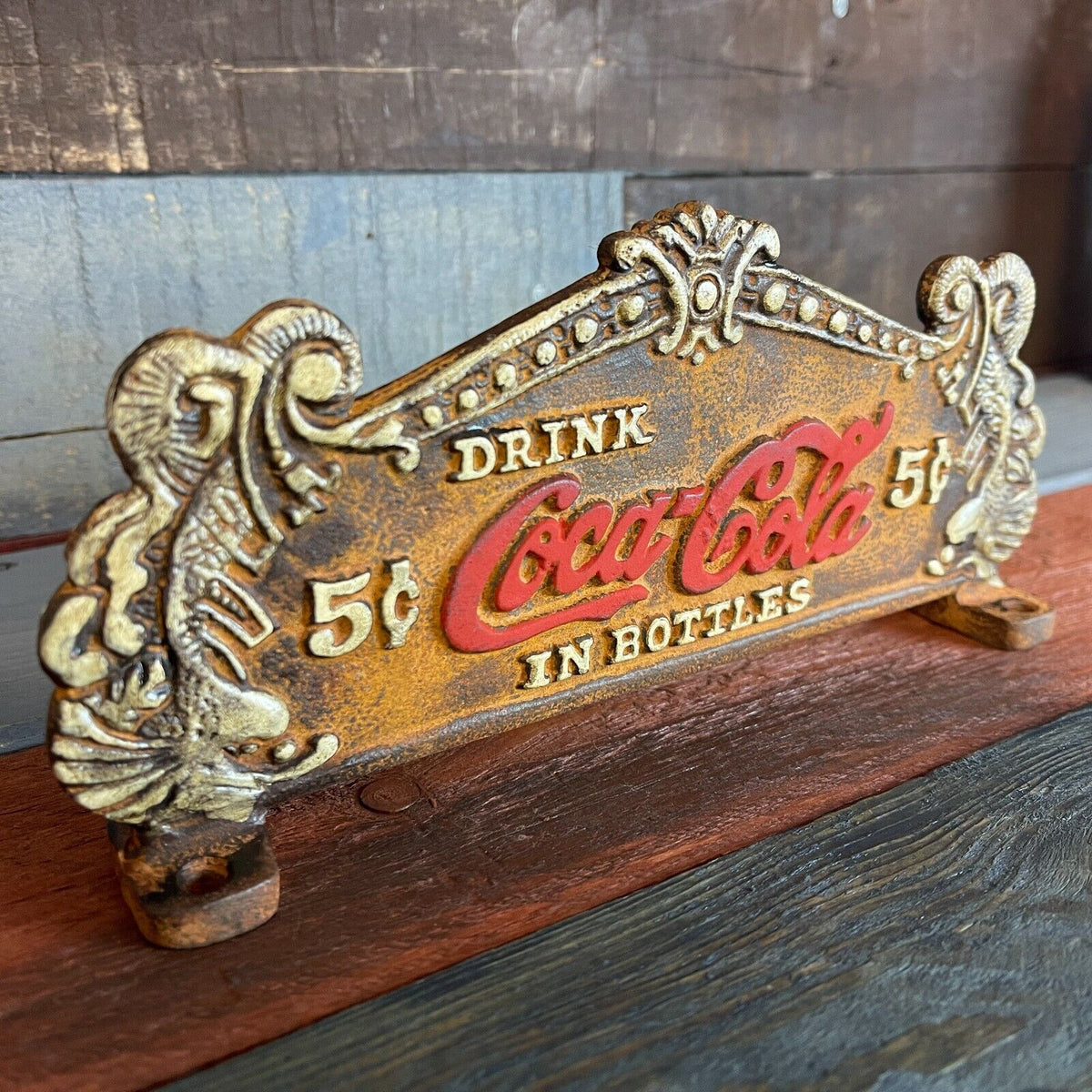 Coca-Cola Fountain Service Register Sign Dual Sided Cast Iron, Antique ...