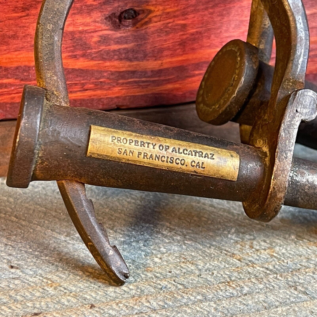 Property Of Alcatraz Prison Adjustable Handcuffs Iron Cuffs & Key – Big ...