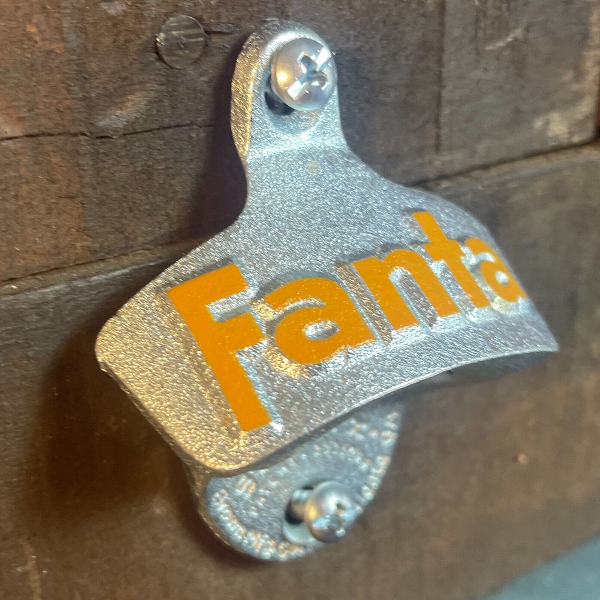 Fanta Bottle Opener Cast Iron Wall Mounted Vintage Chrome Finish – Big ...