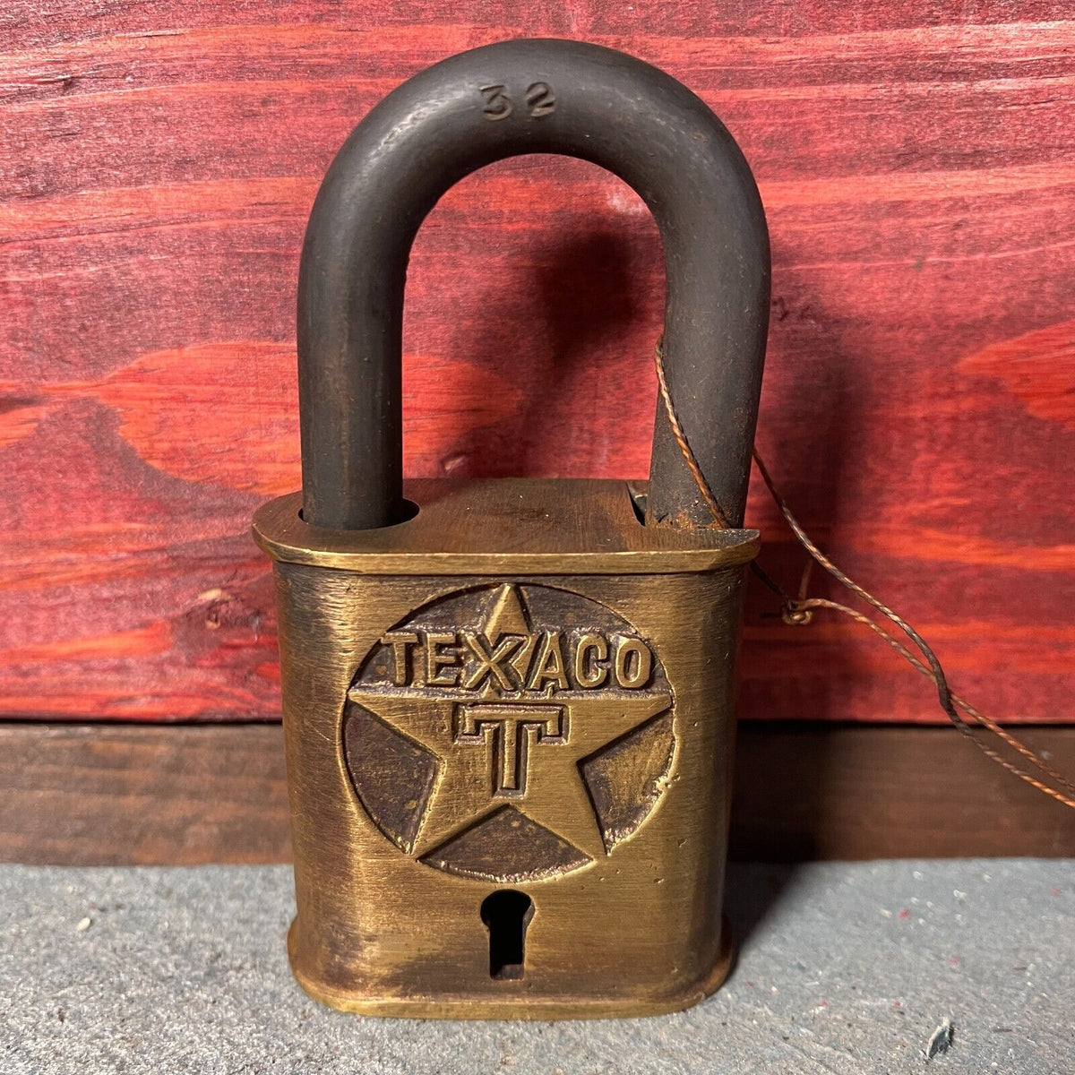 Texaco Station Cast Iron Lock With 2 Keys Antique Finish – Big Daddy's ...
