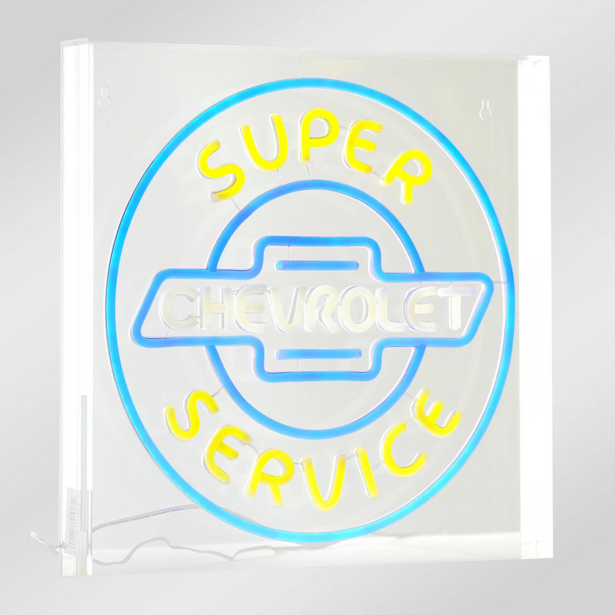 Chevrolet Acrylic LED Sign Neon Like Tubing Chevy Super Service Wall D ...